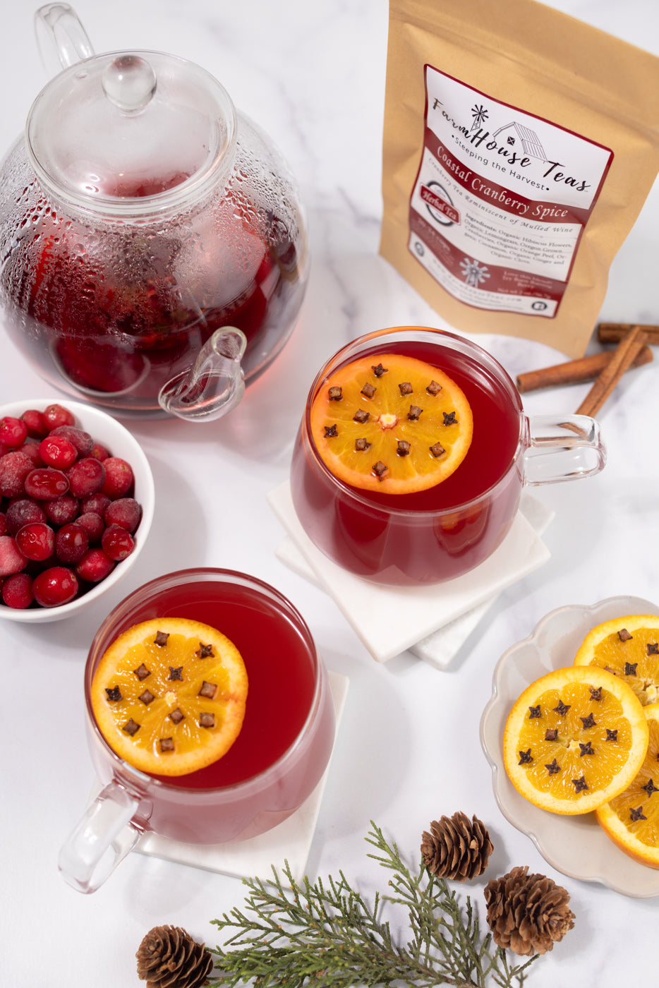 Coastal Cranberry Spice Herbal Tea – Loose Leaf Blend with Oregon-Grown ...