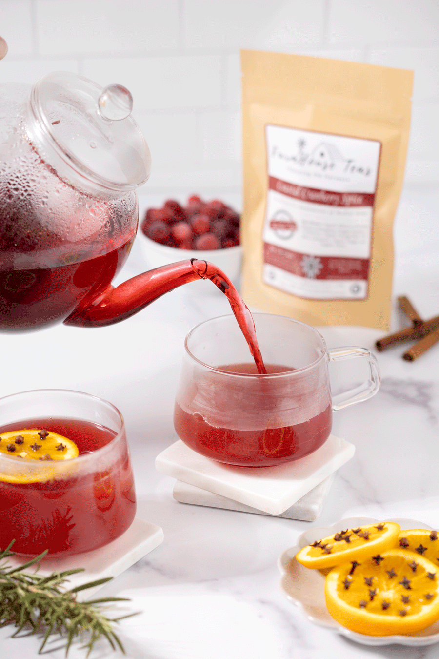 Coastal Cranberry Spice Herbal Tea – Loose Leaf Blend with Oregon-Grown ...