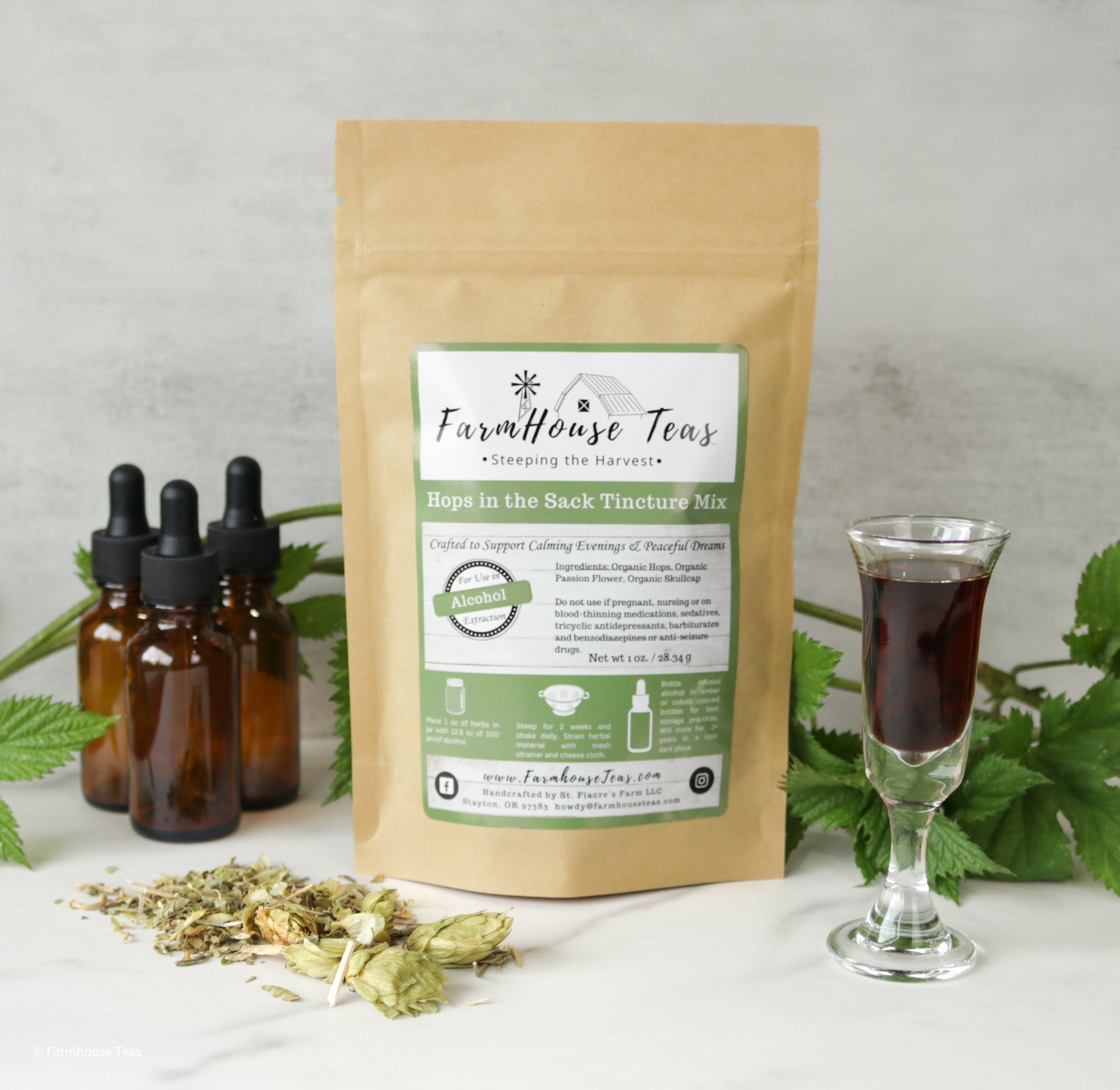 Hops in the Sack Tincture Mix – Hand-Blended Herbs Traditionally Used ...