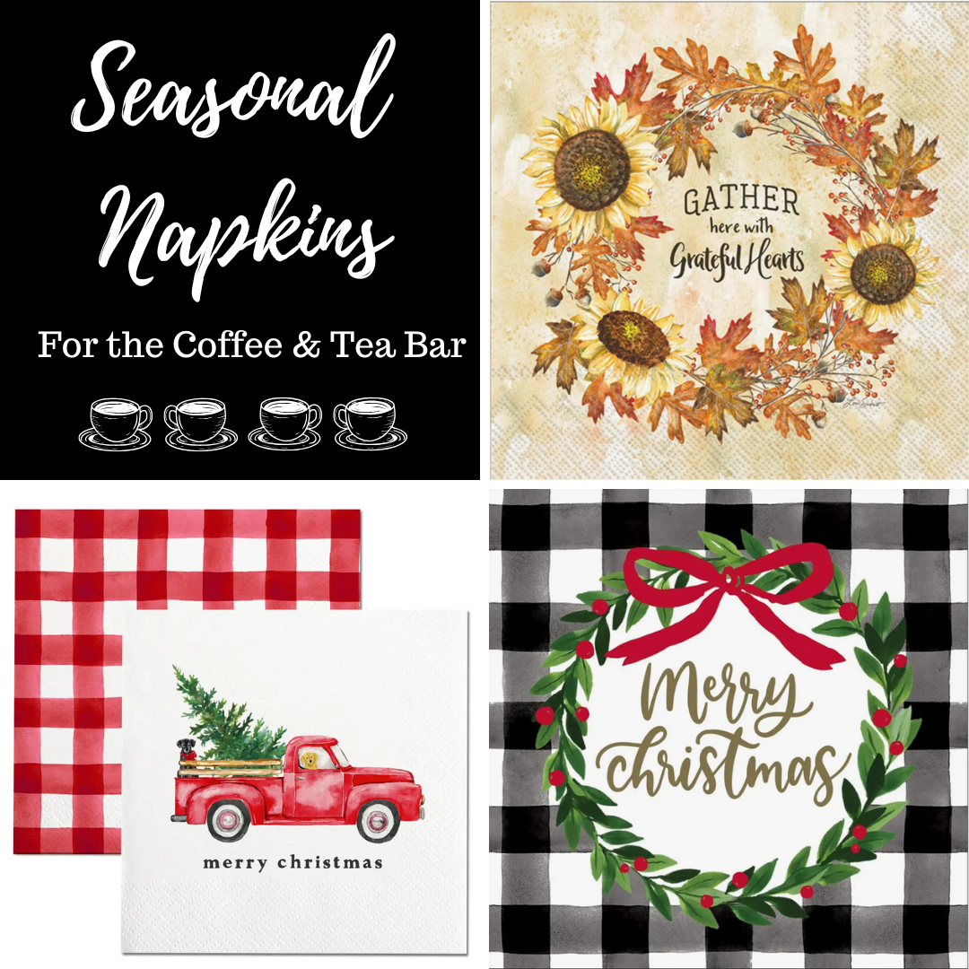 Seasonal Napkins – Festive 3-Ply Napkins for Coffee, Cocoa & Tea Bars ...