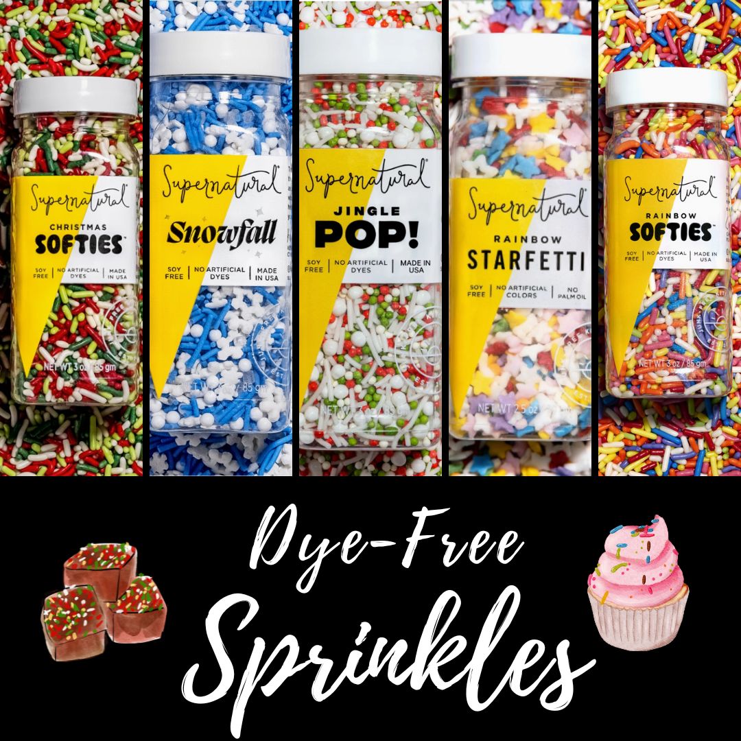 Dye-Free Sprinkles – Naturally Colored Baking Toppings by Supernatural ...
